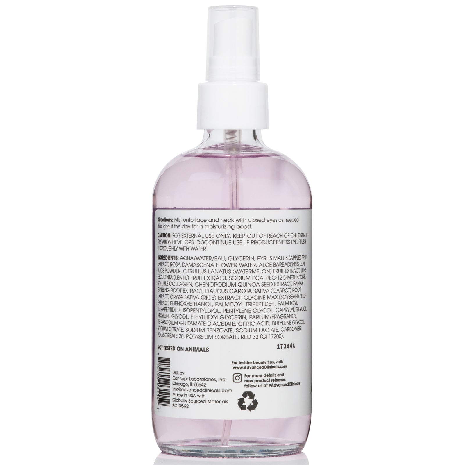 Collagen + Rosewater Plump + Glow Face Mist - Advanced Clinicals