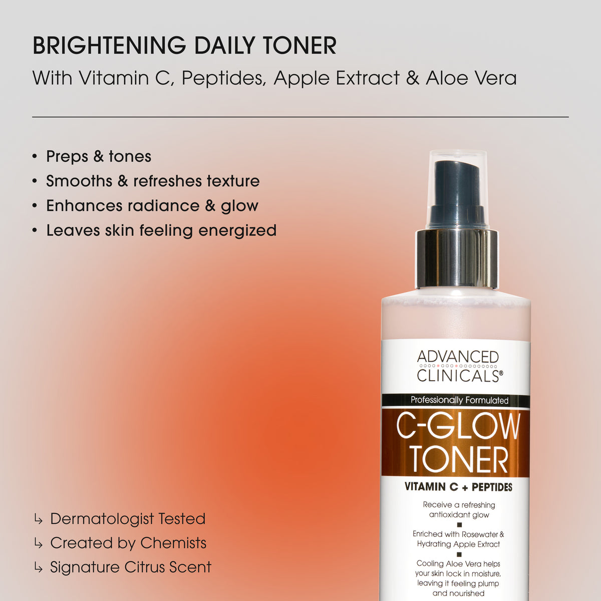 Vitamin C-Glow Face Toner - Advanced Clinicals